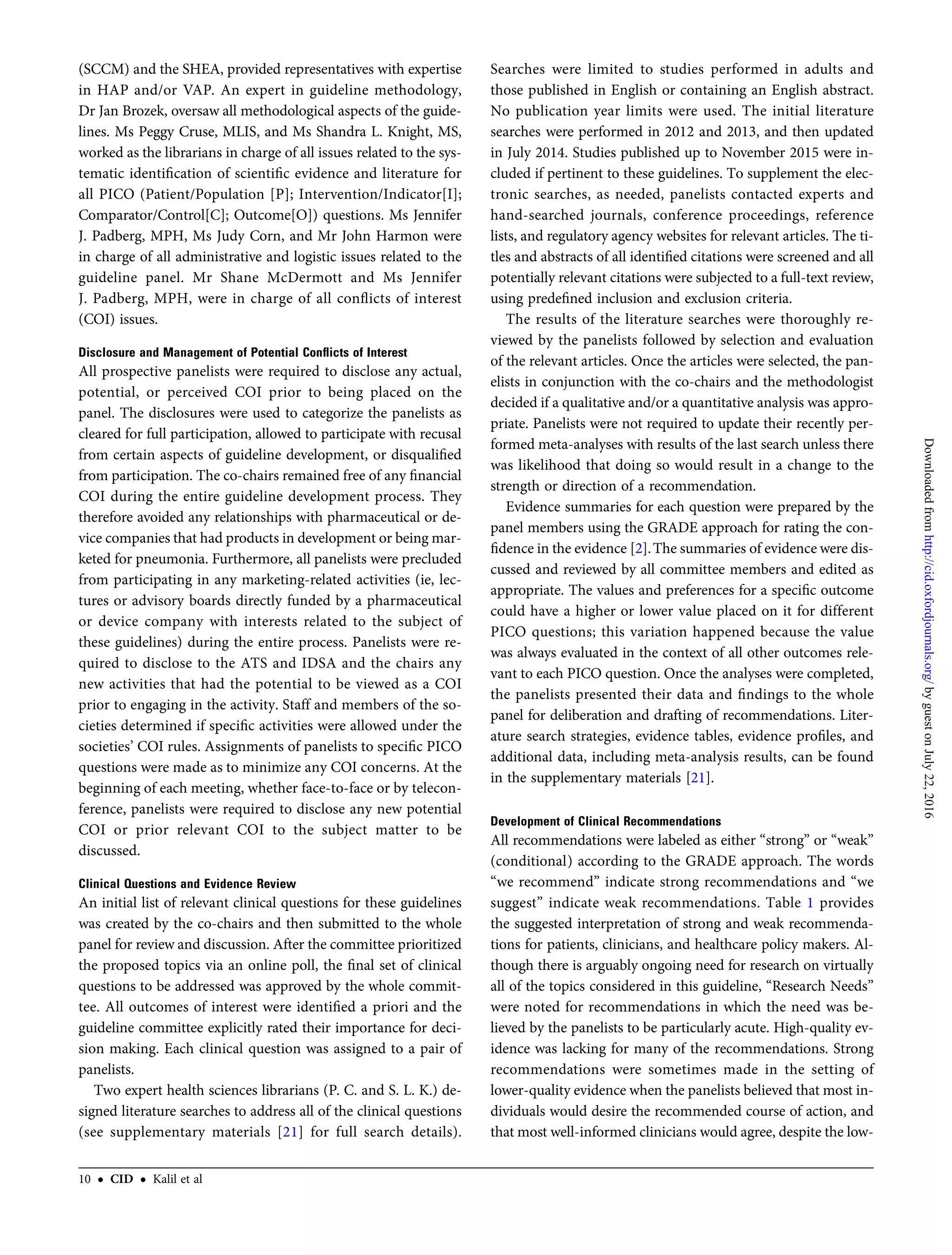 Neumonia asociada al ventilador y nosocomial guias idsa 2016 | PDF