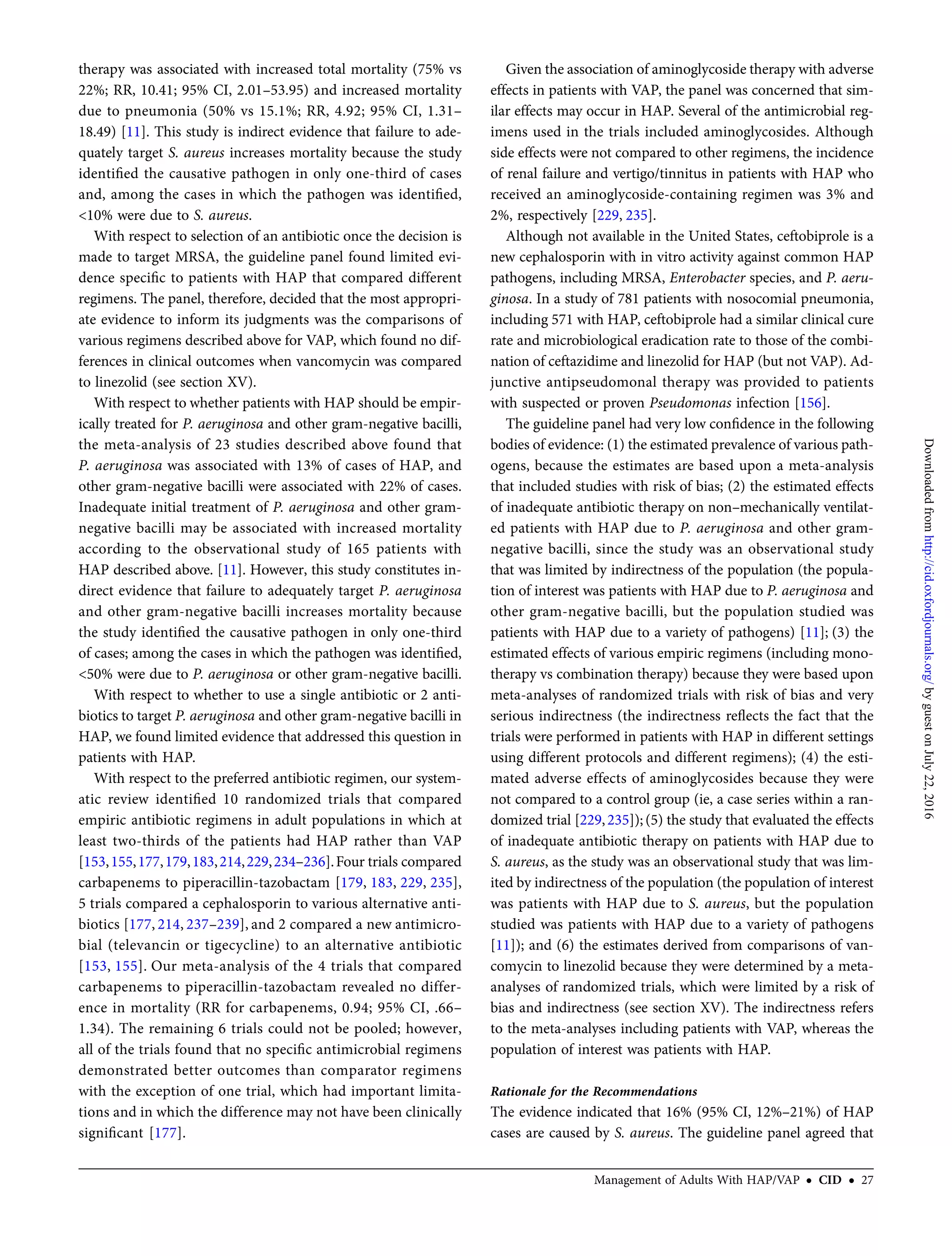 Neumonia asociada al ventilador y nosocomial guias idsa 2016 | PDF