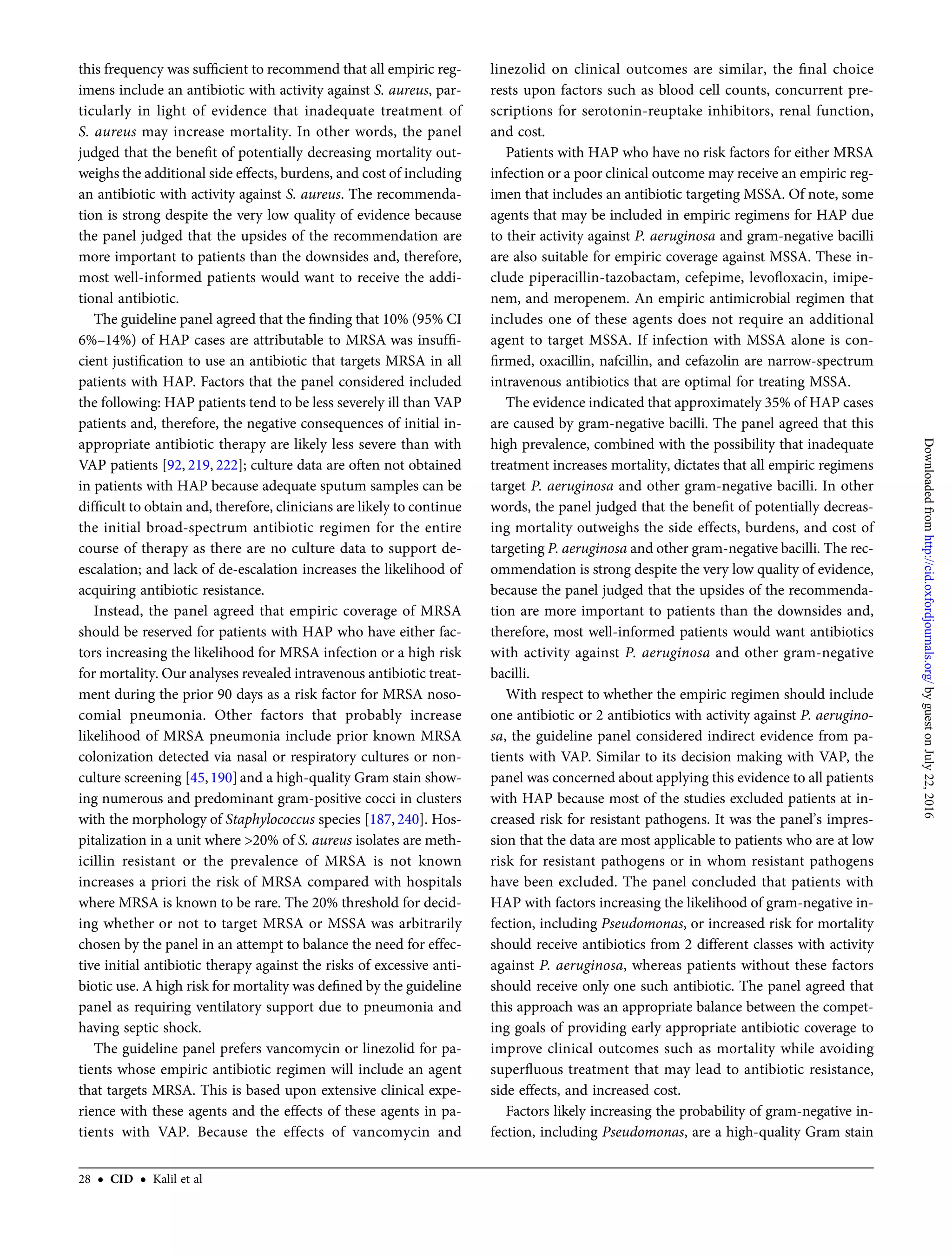 Neumonia asociada al ventilador y nosocomial guias idsa 2016 | PDF