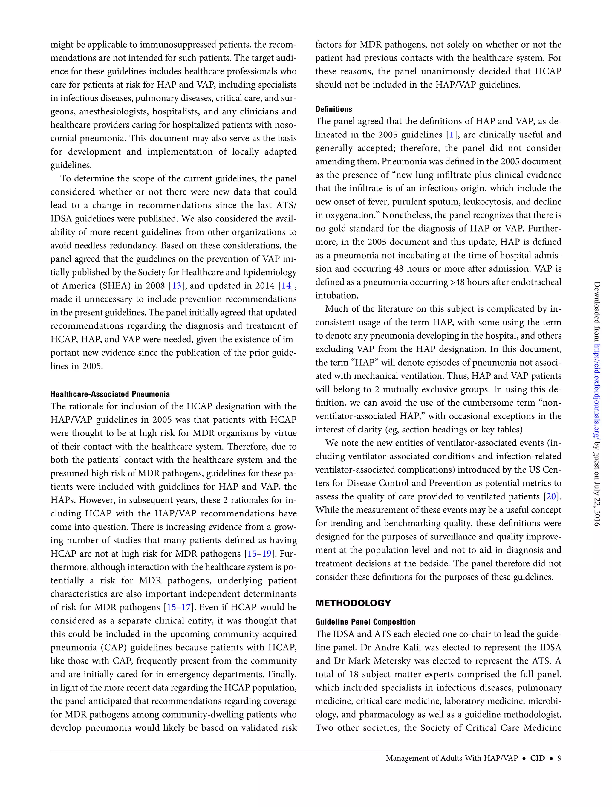Neumonia asociada al ventilador y nosocomial guias idsa 2016 | PDF