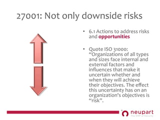 How Does the New ISO 27001 Impact Your IT Risk Management Processes? | PDF