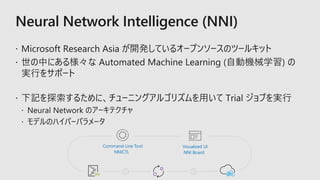 Neural Network Intelligence 概要 (AutoML Platform) | PDF