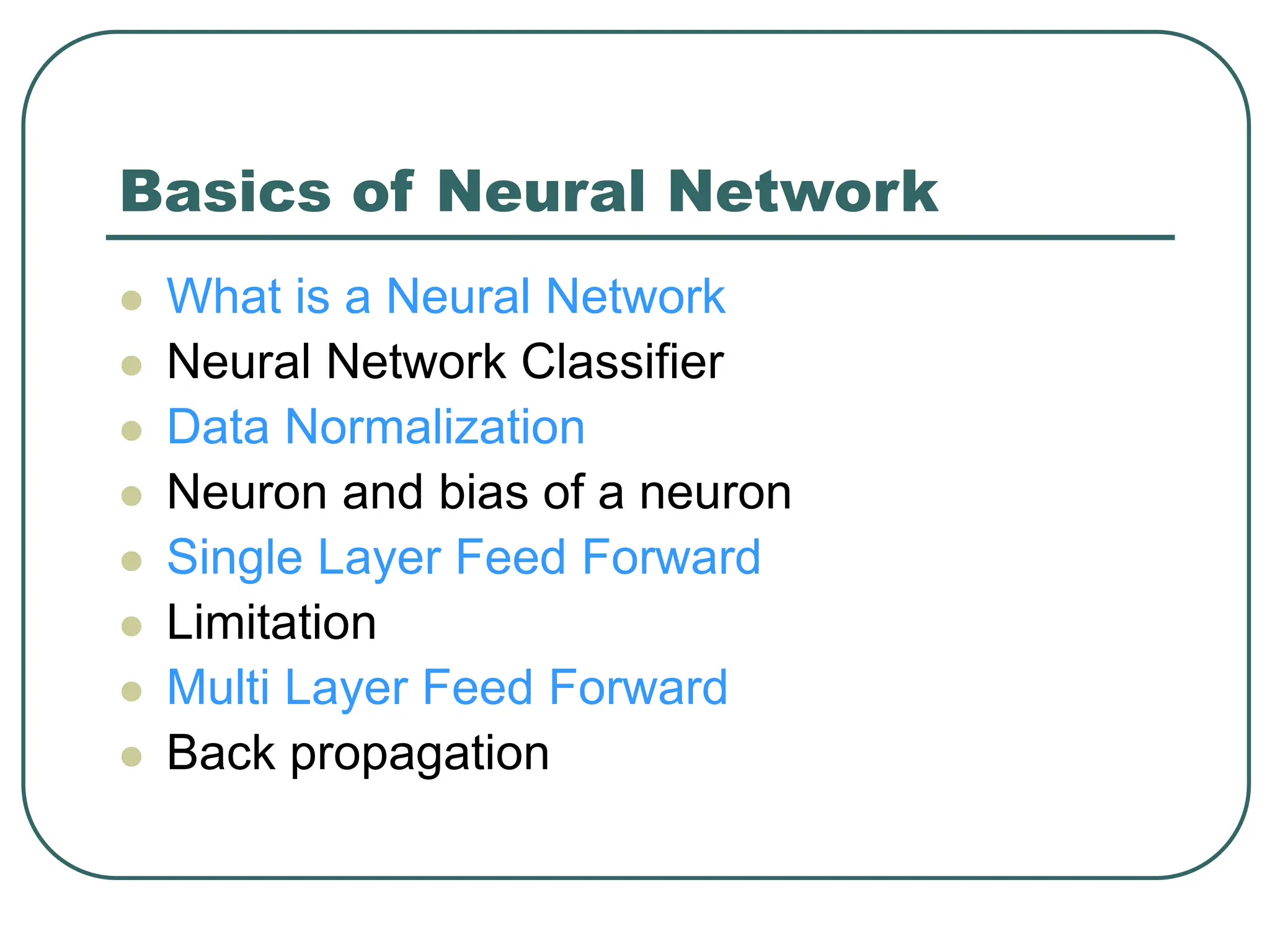 introduction to feed neural networks.ppt | Artificial Intelligence | Technology & Computing