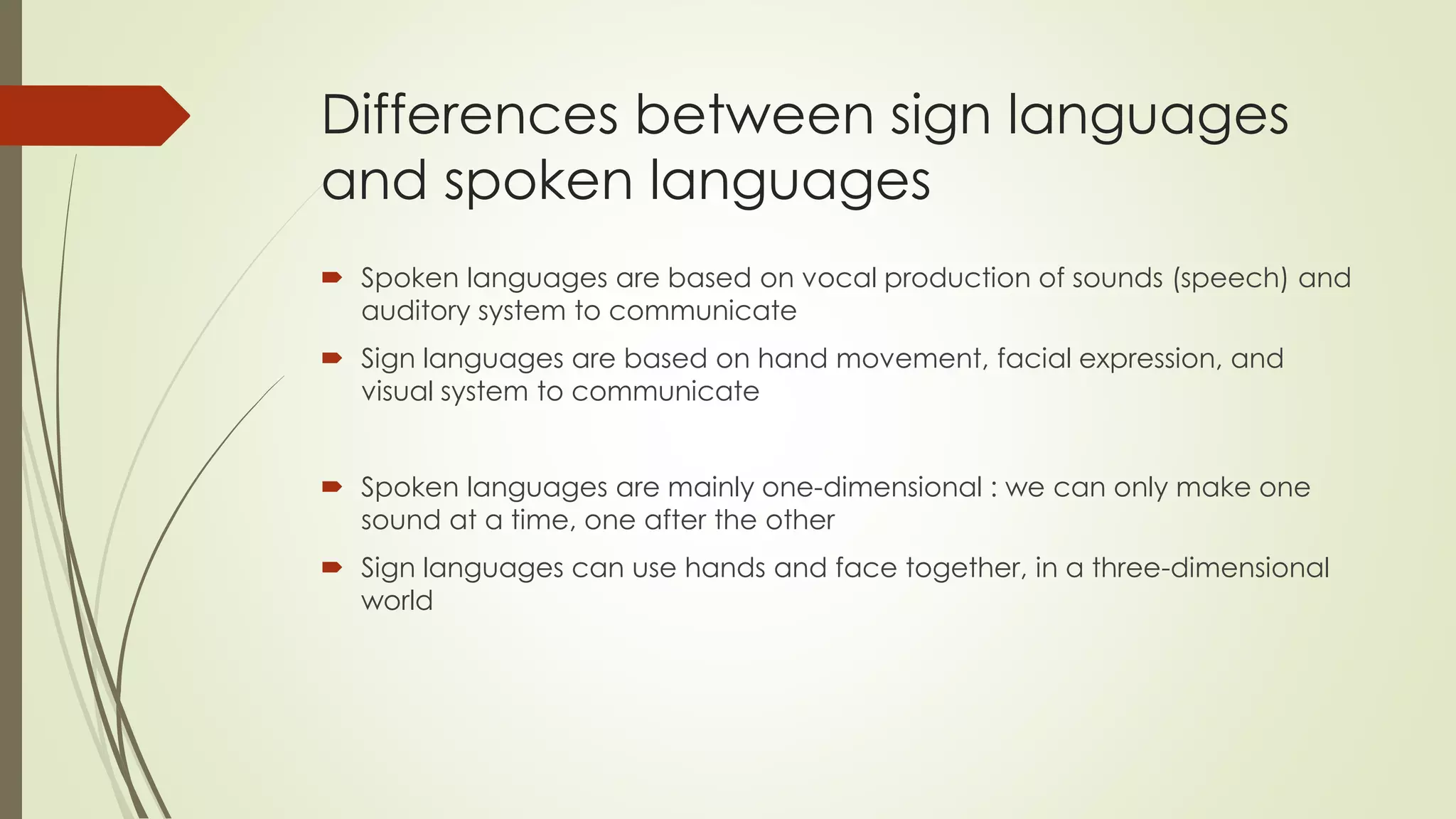 Neural basis of sign language | PPT