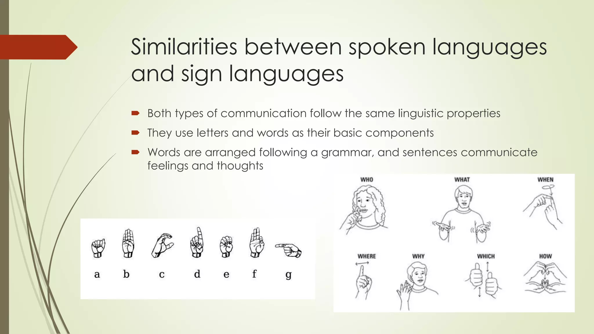 Neural basis of sign language | PPT