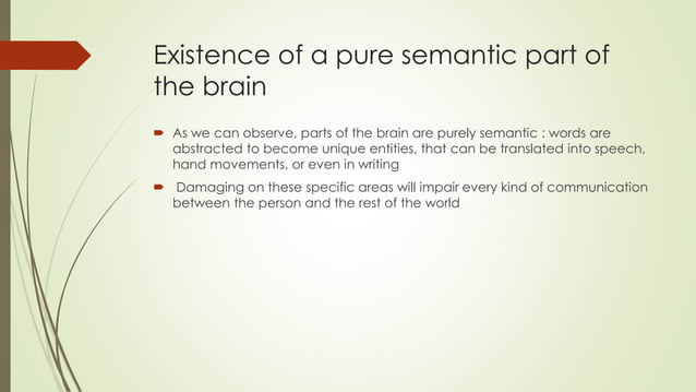 Neural basis of sign language | PPT