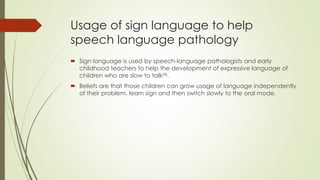 Neural basis of sign language | PPT