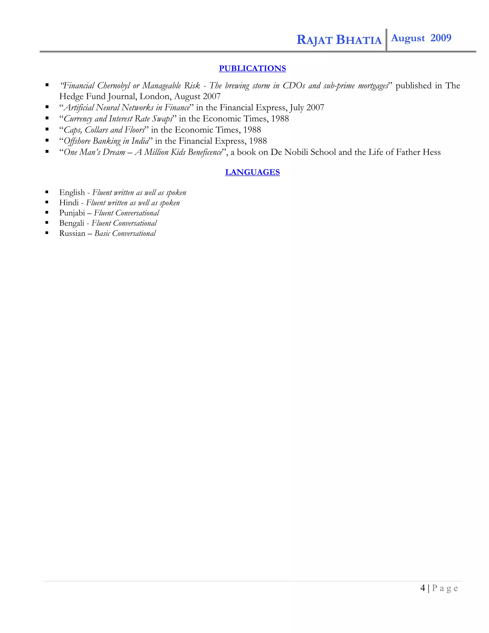 Neural Capital Information Package April2009 | PDF