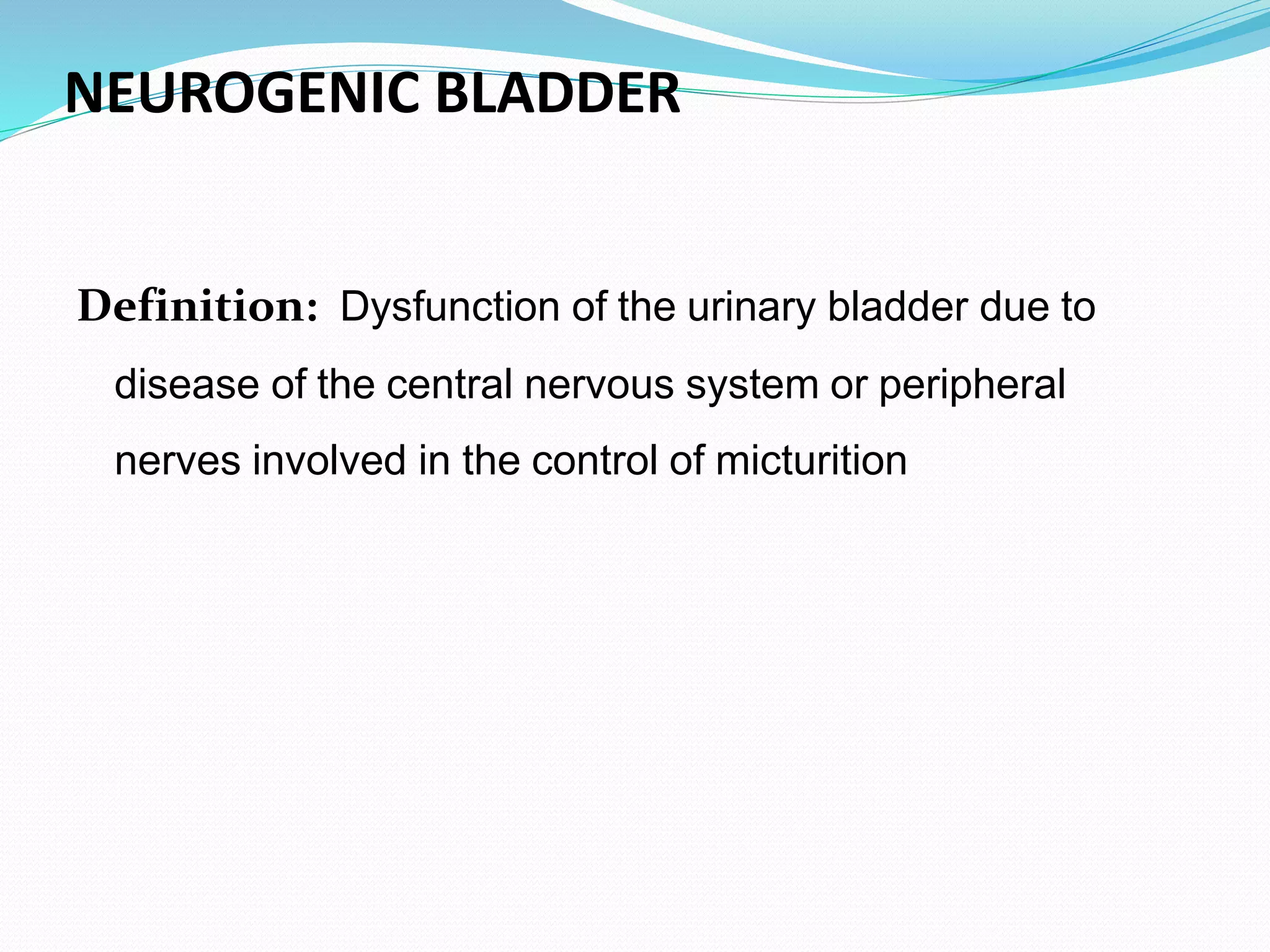 Neural control of bladder | PPTX