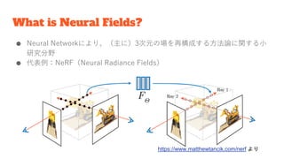 【メタサーベイ】Neural Fields | PPT