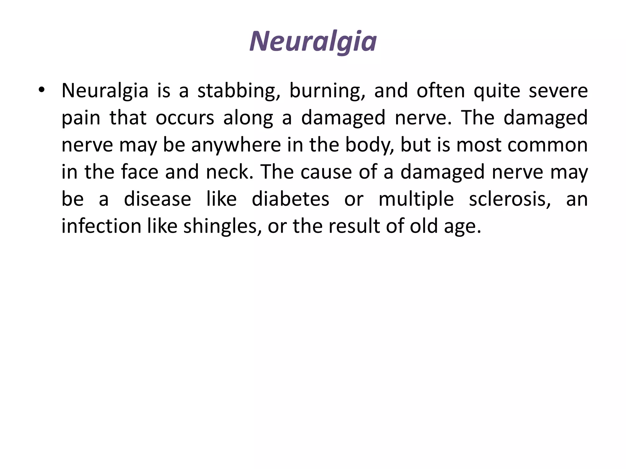 Neuralgia | PPTX
