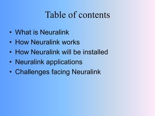 summary of Neuralink And Its Applications | PPTX | Brain and Nervous ...