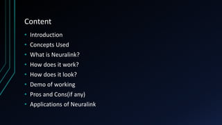 Neuralink technical seminar | PPTX