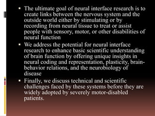 Neural interfacing | PPTX