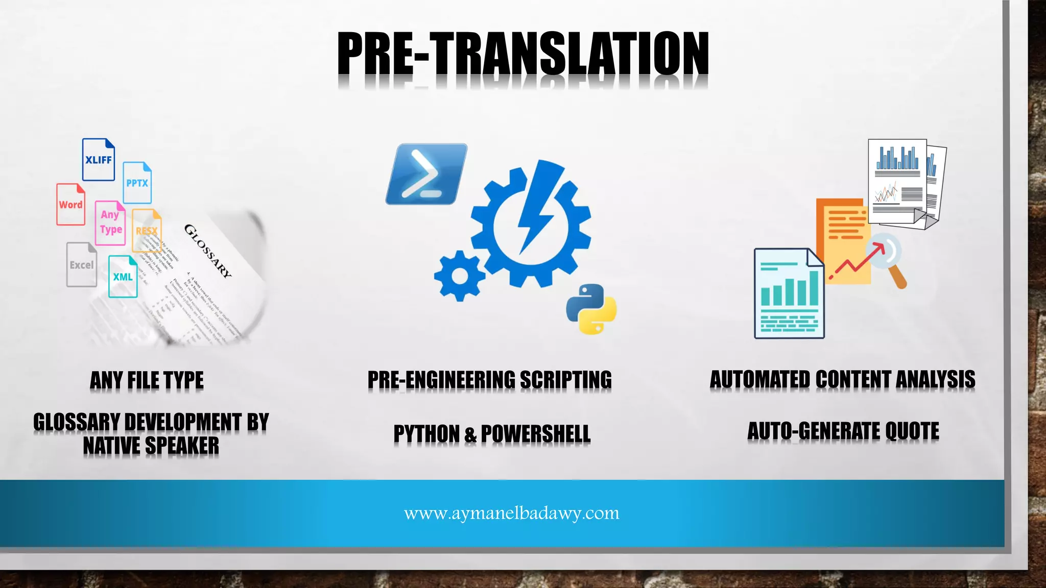 Neural Machine translation Workflow | Ayman Elbadawy | PPT