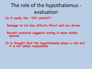 Eating: Neural mechanisms of eating A2 | PPT