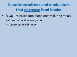 Eating: Neural mechanisms of eating A2 | PPT
