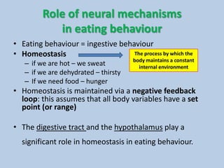Eating: Neural mechanisms of eating A2 | PPT