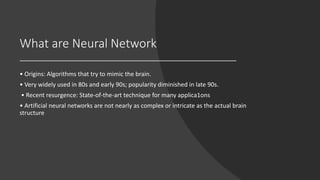 Neural net and back propagation | PPTX