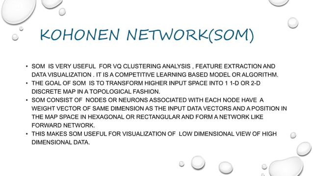 ANN(Artificial Neural Networks) Clustering Algorithms | PPTX