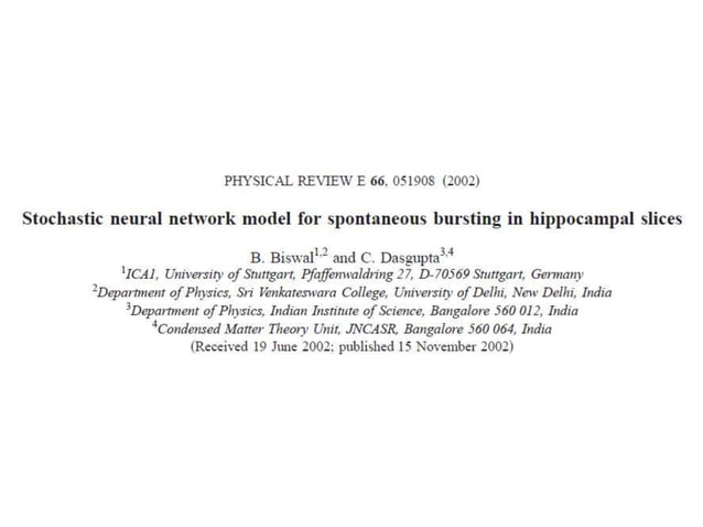 Stochastic Neural Network Model: Part 2 | PPTX
