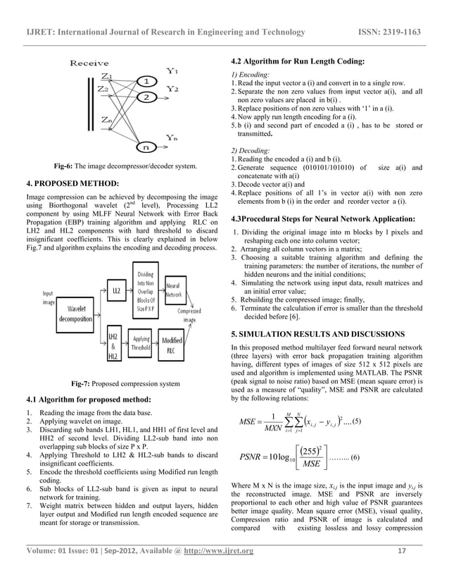 Neural network based image compression with lifting scheme and rlc | PDF