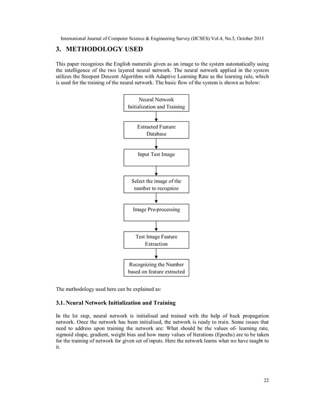Neural network based numerical digits recognization using nnt in matlab | PDF