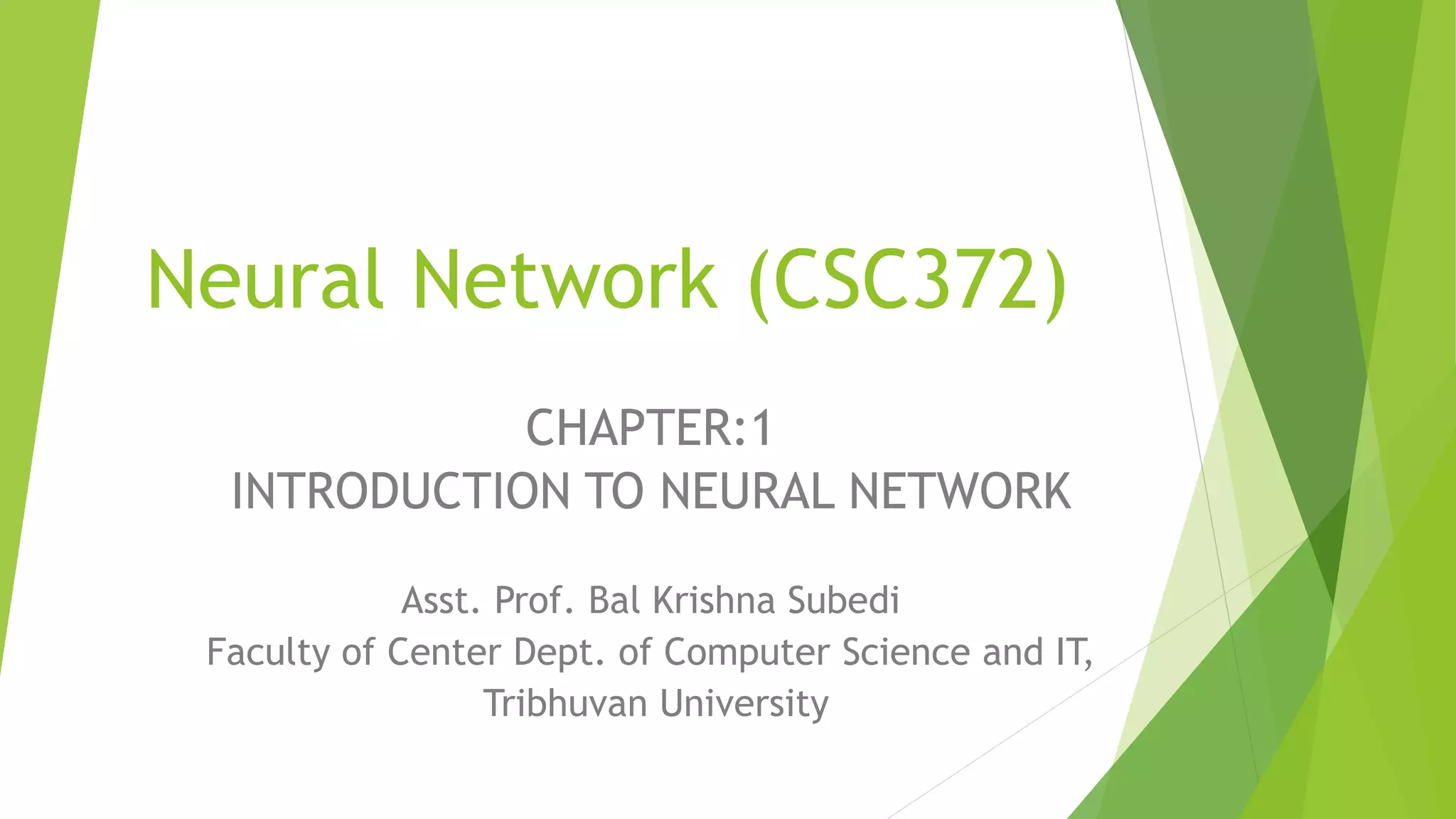 Neural Network Csc372 Lecture 1 Pdf Science