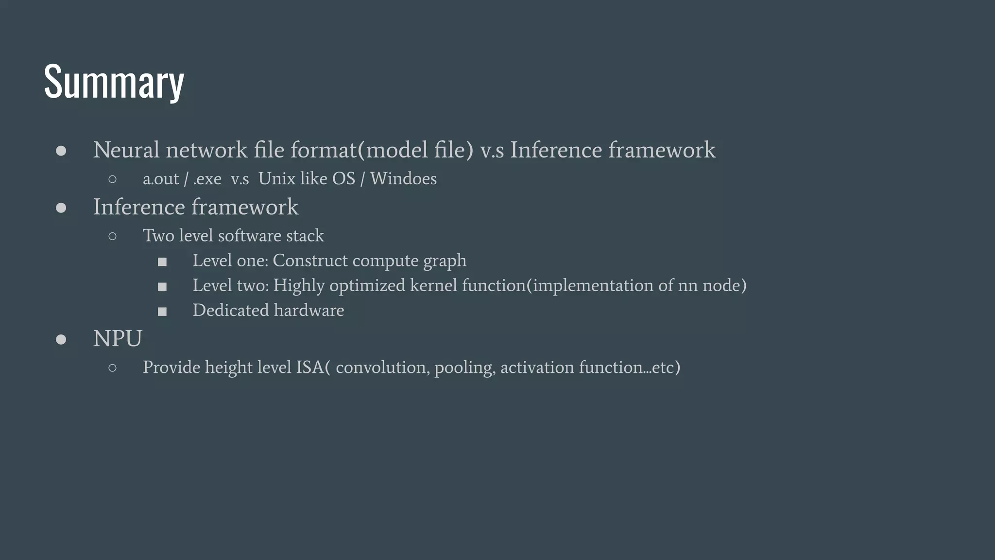 Neural Network File Format for Inference Framework | PPT