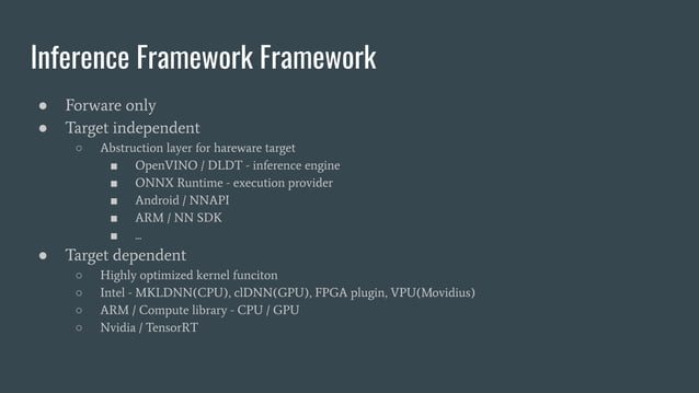 Neural Network File Format for Inference Framework | PPT