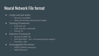 Neural Network File Format for Inference Framework | PDF