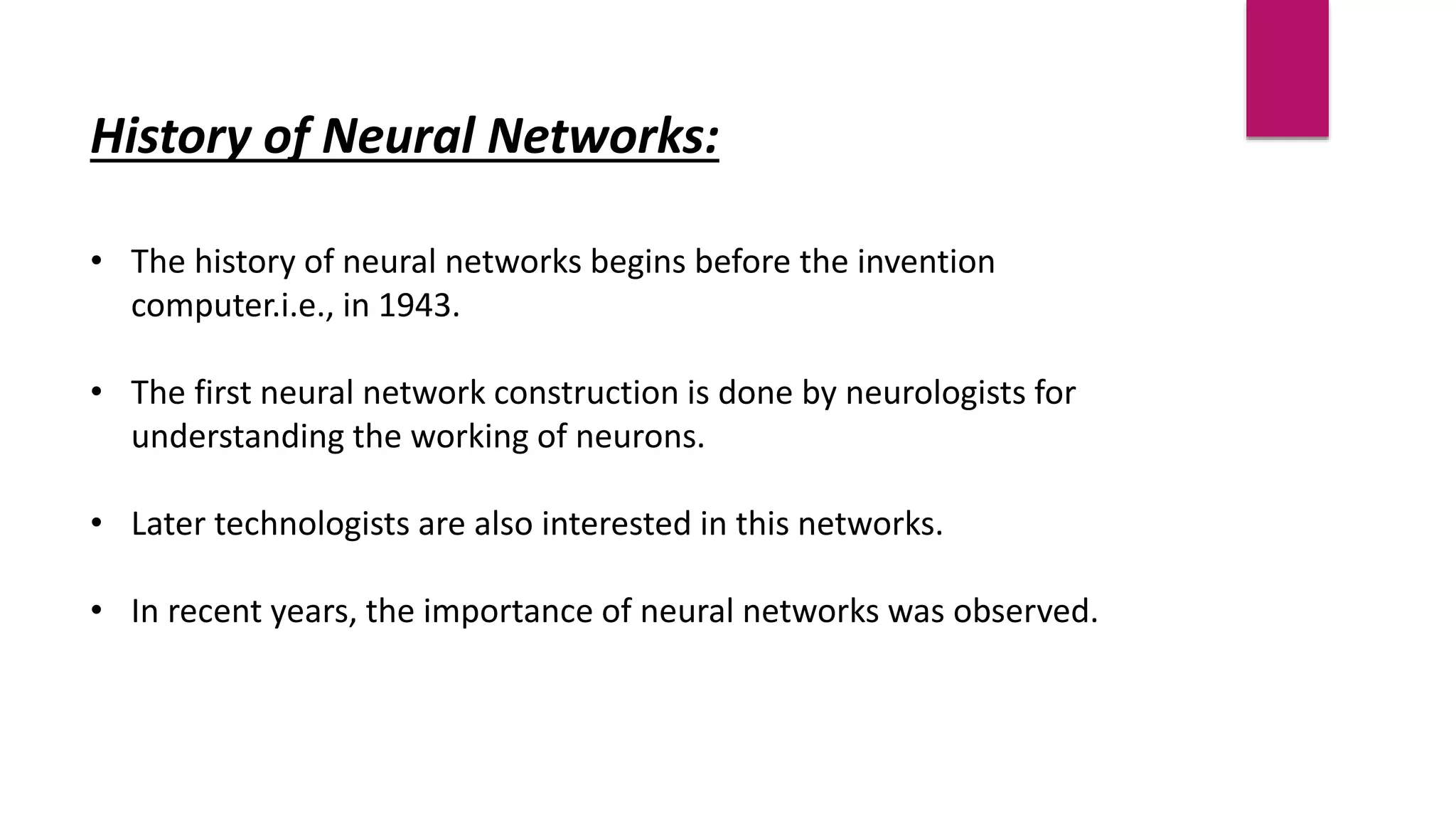 Neural networks | PPTX