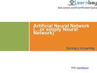 Artificial Neural networks | PPT