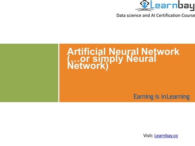 Artificial Neural networks | PPT