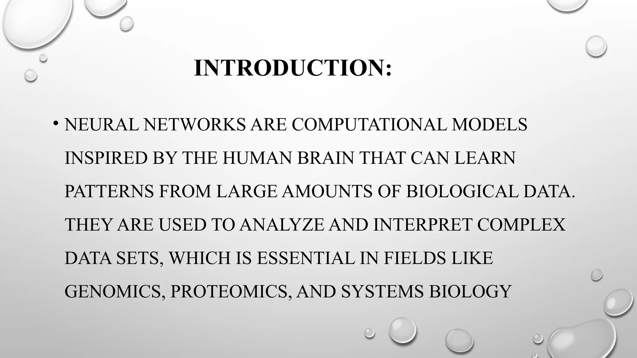 NEURAL NETWORKS bioinformatics biotechnology | PPT