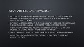 Neural Networks in Artificial intelligence | PPT