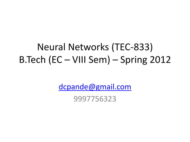 Neural networks... | PPTX | Artificial Intelligence | Technology & Computing
