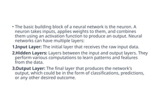 Neural networks and represention learning.pptx | Artificial Intelligence | Technology & Computing