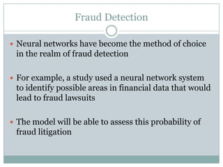 Neural networks in accounting and auditing slidecast | PPT