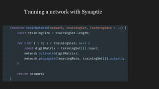 Recognizing hand-written digits with Synaptic.js