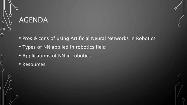 Neural networks in robotics | PPT