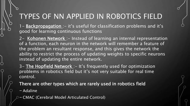 Neural networks in robotics | PPT