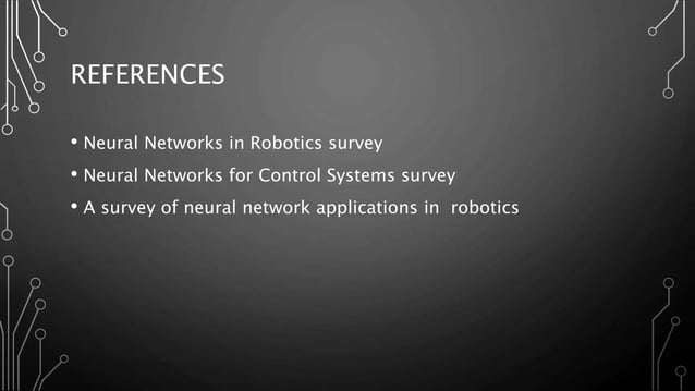 Neural networks in robotics | PPT