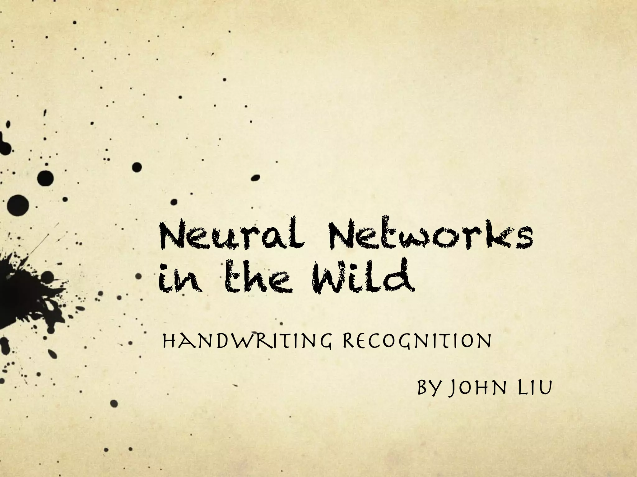 Neural Networks in the Wild: Handwriting Recognition | PDF