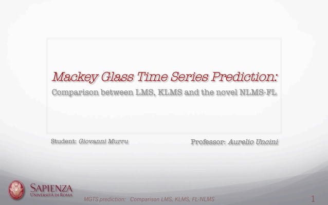 Mackey Glass Time Series Prediction | PPT