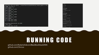 Black-Box attacks against Neural Networks - technical project presentation | PPTX