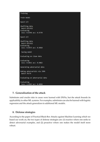 Black-Box attacks against Neural Networks - technical project report | PDF