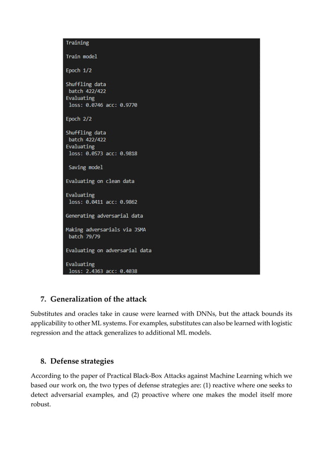 Black-Box attacks against Neural Networks - technical project report | PDF