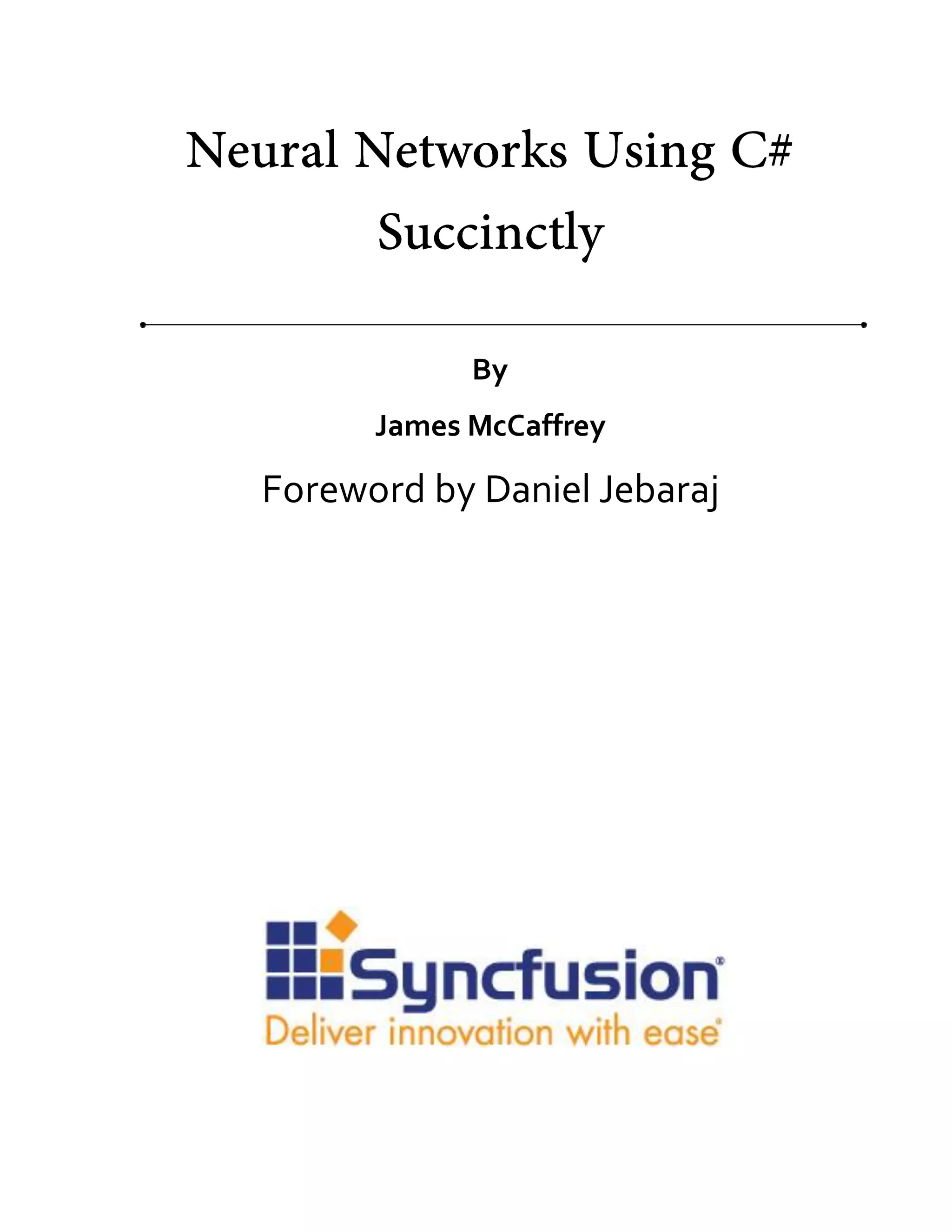 Neural Networks Using C# | PDF | Computer Software and Applications | Computing