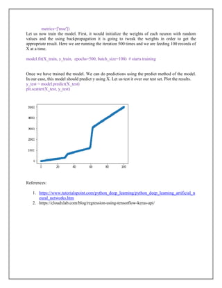 Neural networks using tensor flow in amazon deep learning server | PDF